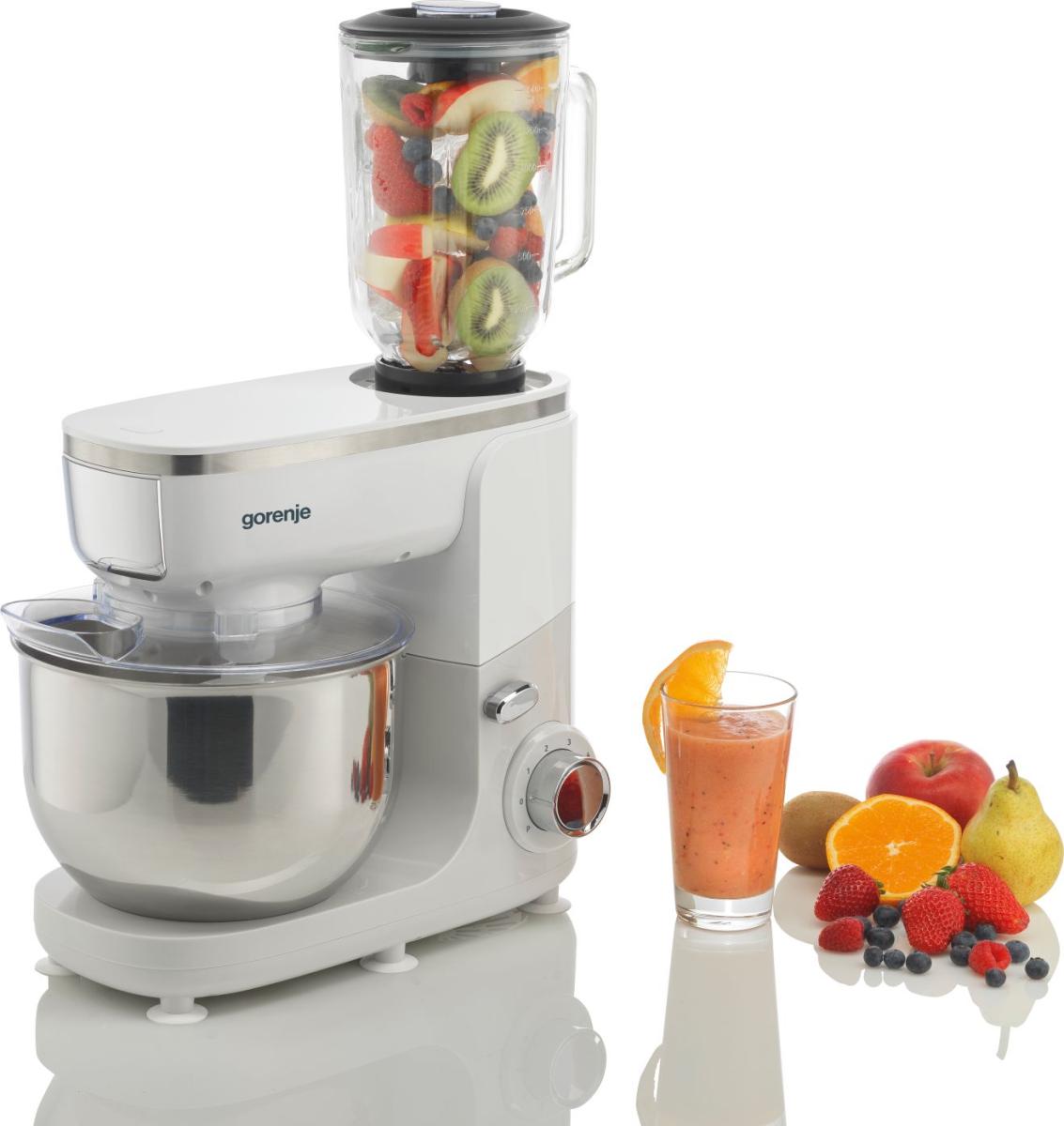 ROBOT DE BUCATARIE GORENJE MMC1005W, Putere 1000W, Bol inox 4.8L, 6 viteze, Alb/Argintiu – BricoMix